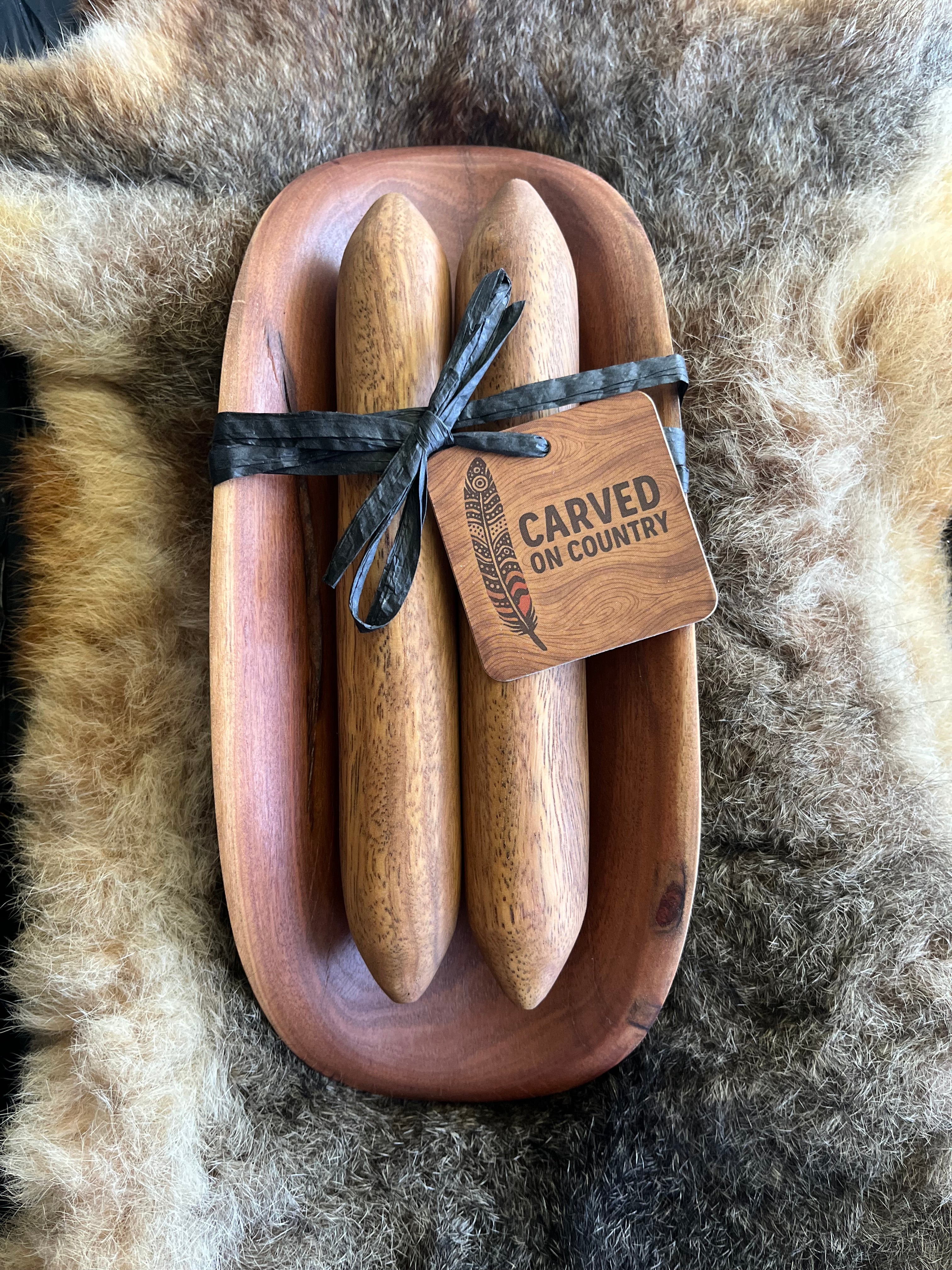 Baby Coolamon and Clapstick Set – Carved on Country